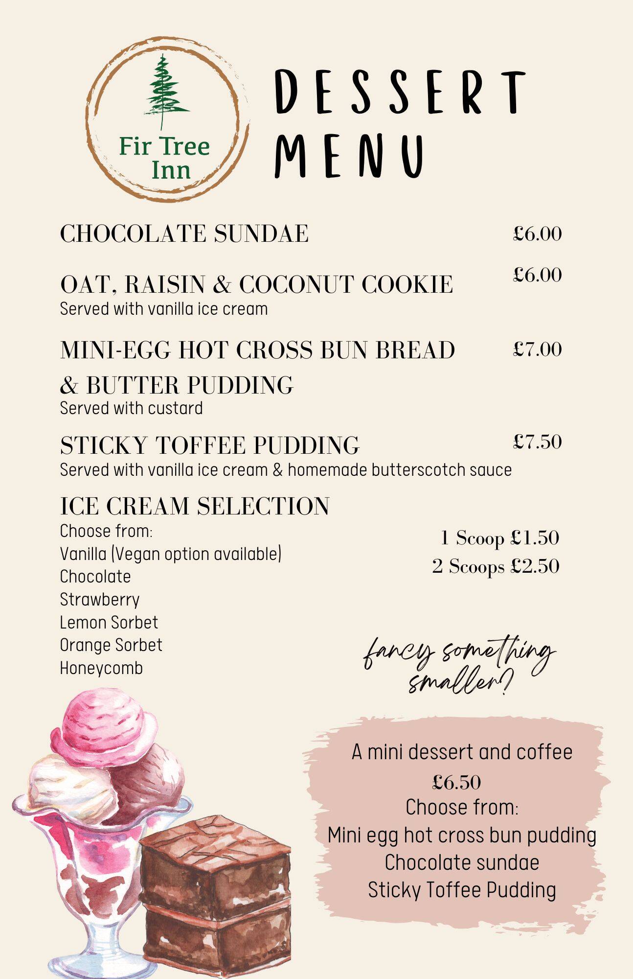 Sample Sunday Roast Menu